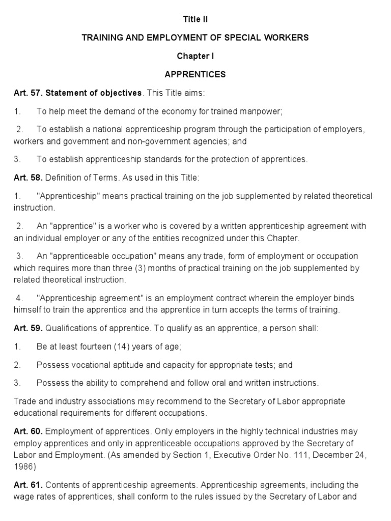 Apprenticeship and Learnership | PDF | Apprenticeship | Employment