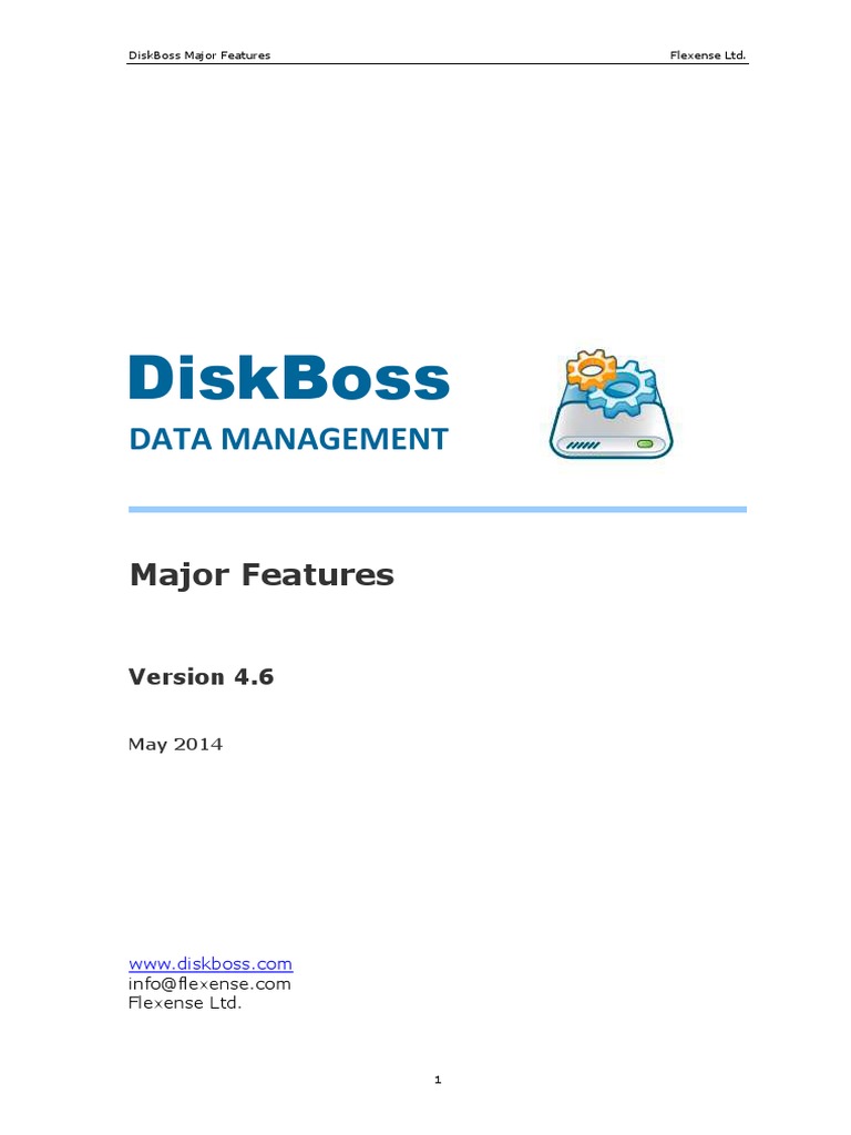 DiskBoss Major Features | PDF | Computer File | Command Line Interface