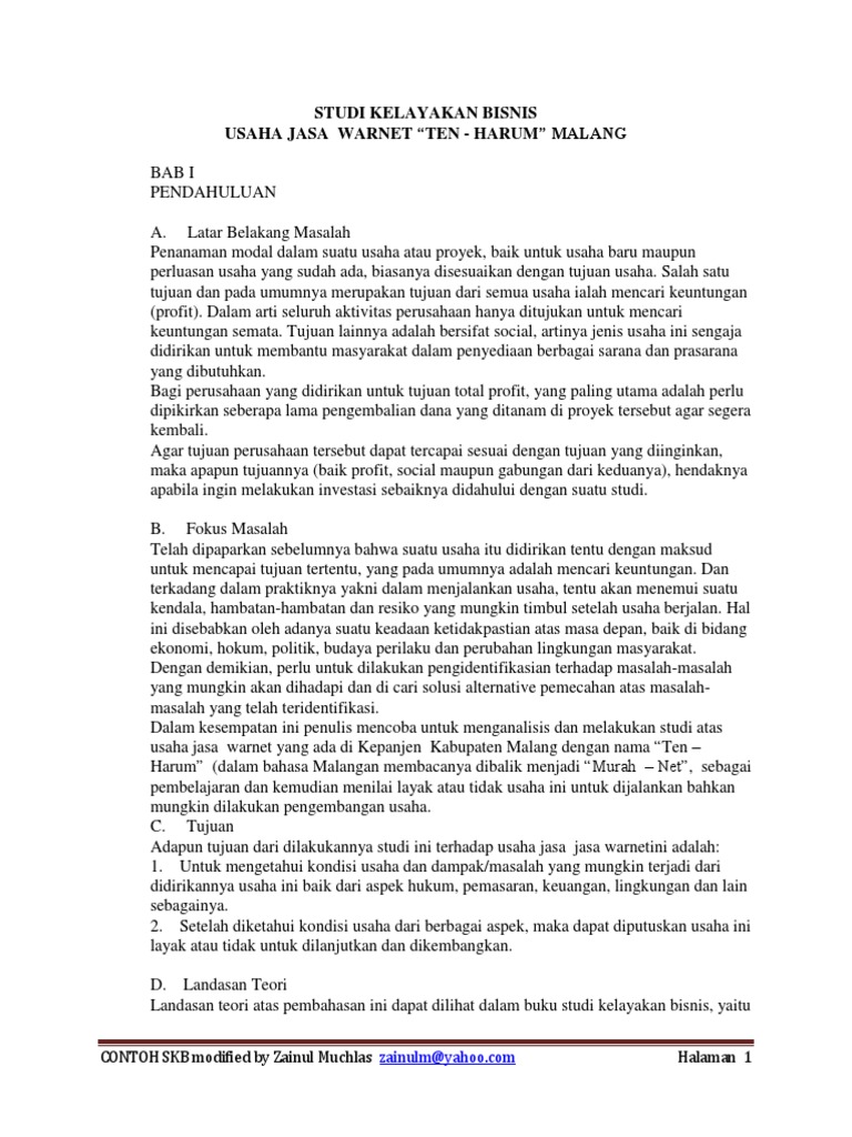 Contoh SKB Warnet PDF | PDF