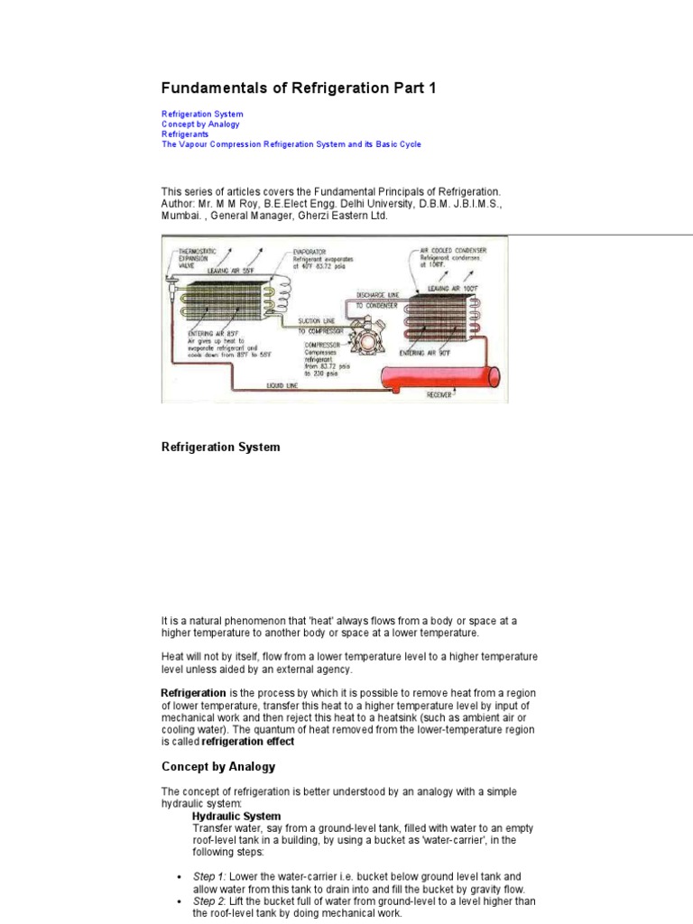 Fundamentals Of Refrigeration Part 1 Download Free Pdf