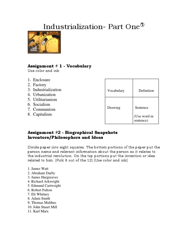 Industrialization Part One | PDF