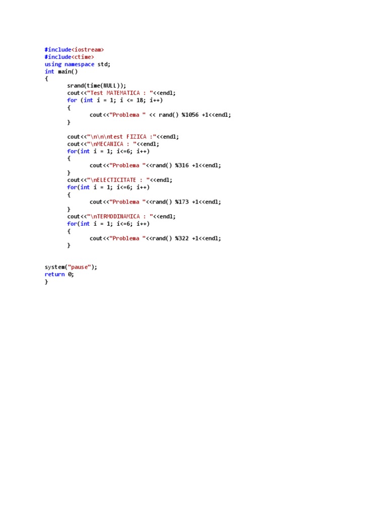 Random Math and Physics Problem Generator | PDF