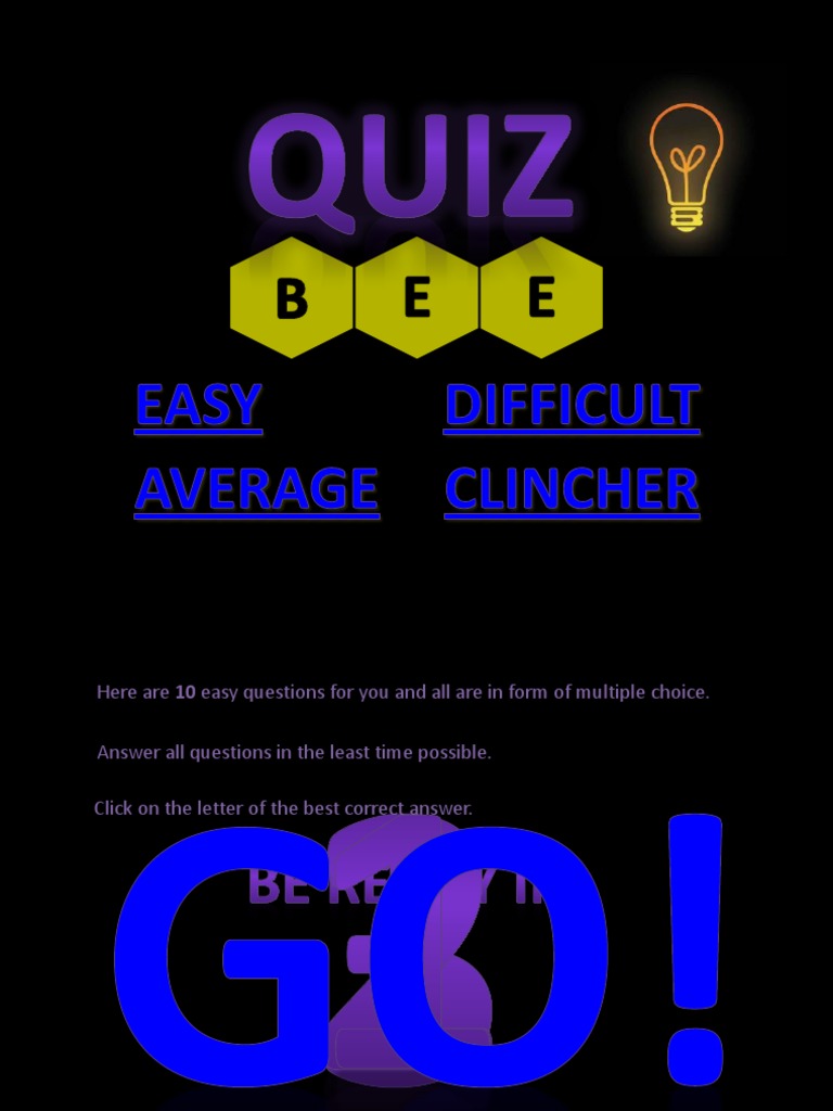Sample Quiz Bee Program PPT Nature Leisure