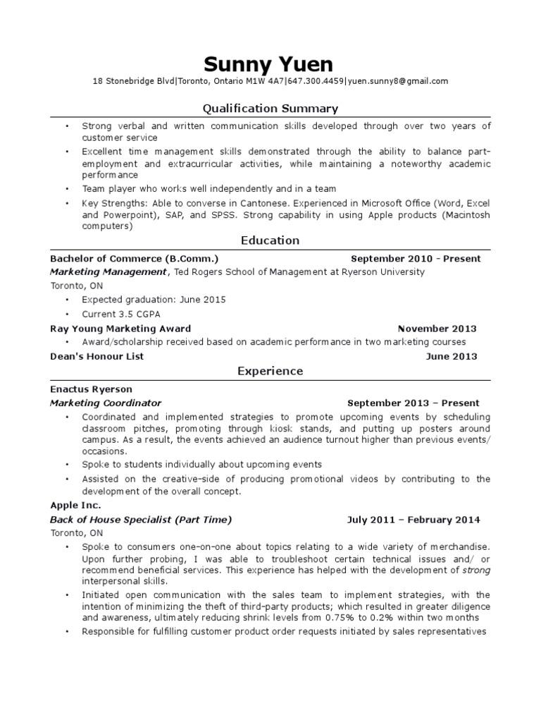 Eportfolio Resume | PDF