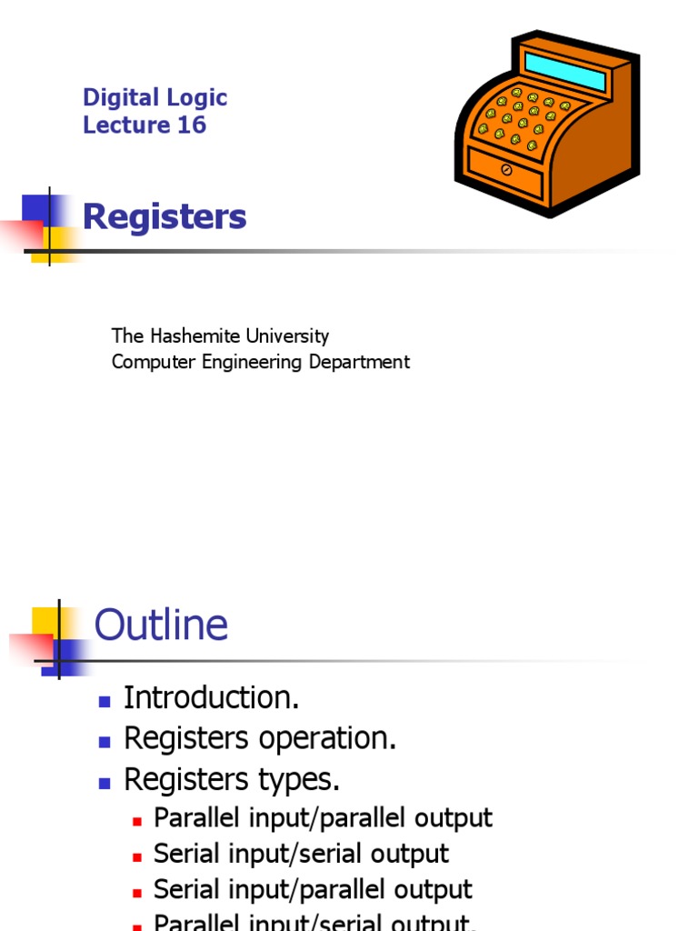 Registers: Digital Logic | PDF | Input/Output | Bit