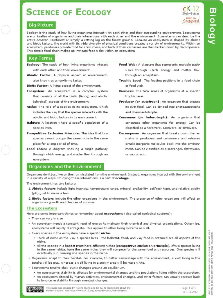 Understanding Ecology: A Comprehensive Guide to the Key Concepts, Terms ...