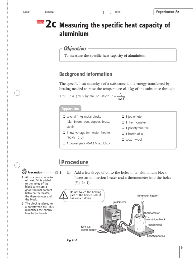 C of Al - Specific Heat of Aluminium | PDF | Heat | Hvac