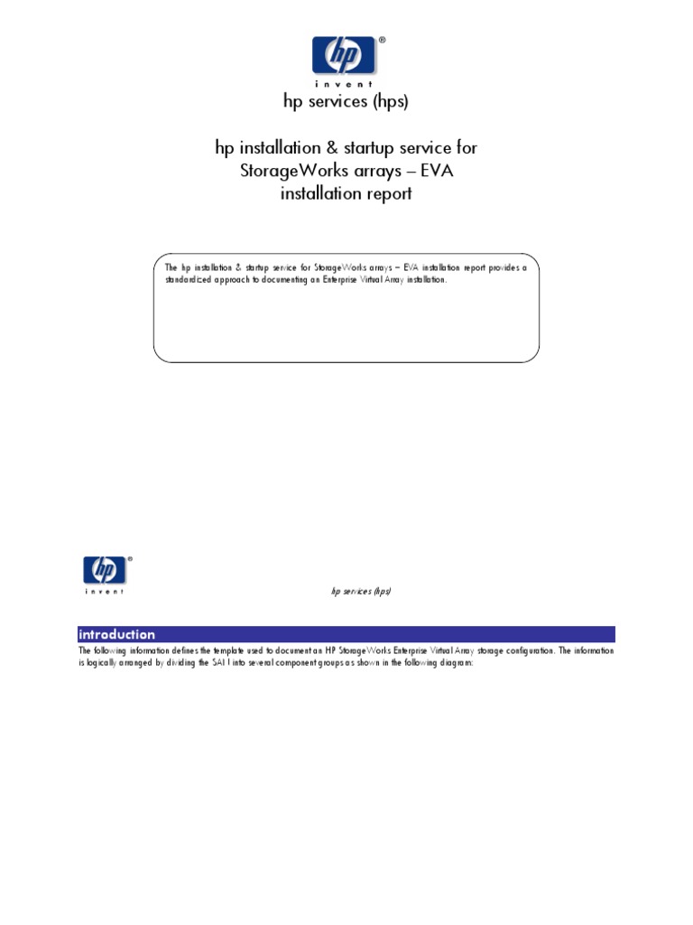 Installation Report Template | PDF | Hewlett Packard | Gateway ...