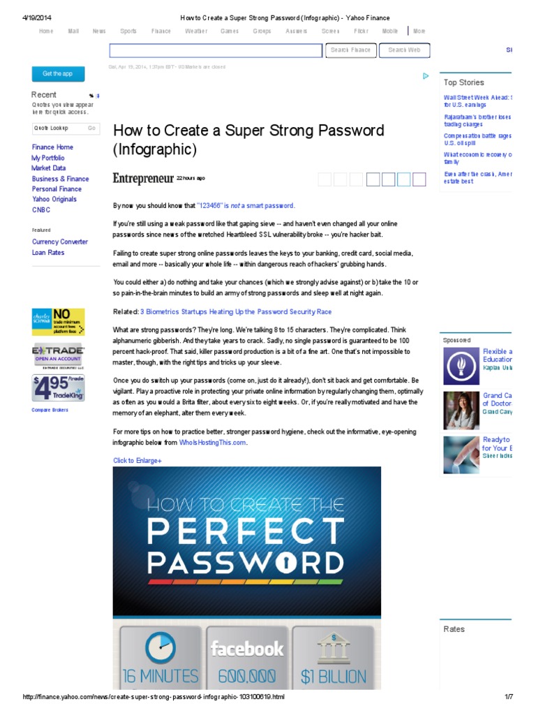 Create A Super Strong Password | PDF