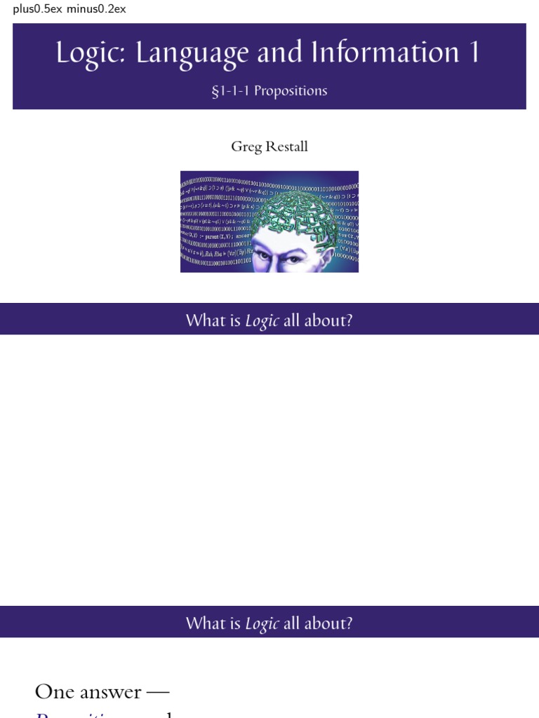 Understanding Propositions in Logic | PDF | Proposition | Logic