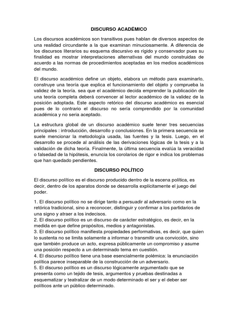 Discurso Académico | Retórica | Discurso
