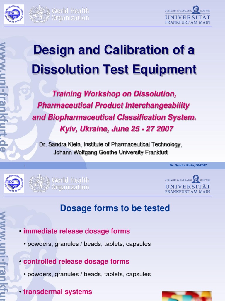 Design and Calibration of A Dissolution Test Equipment | PDF | Tablet ...