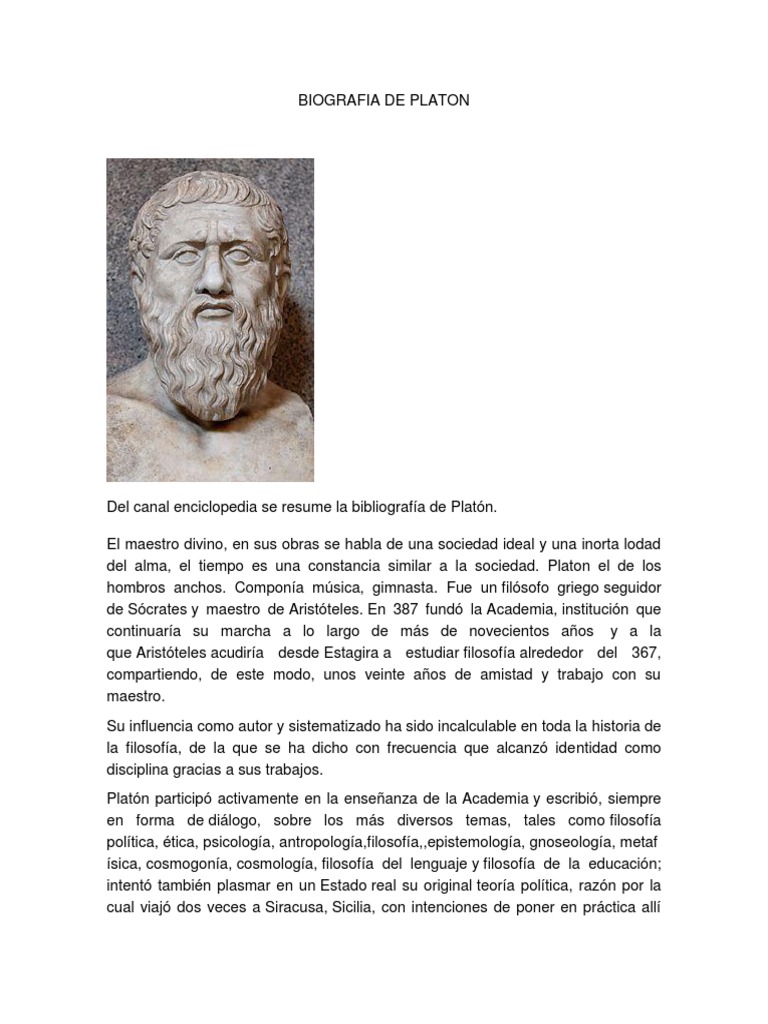 Biografia de Platon - 1 | PDF
