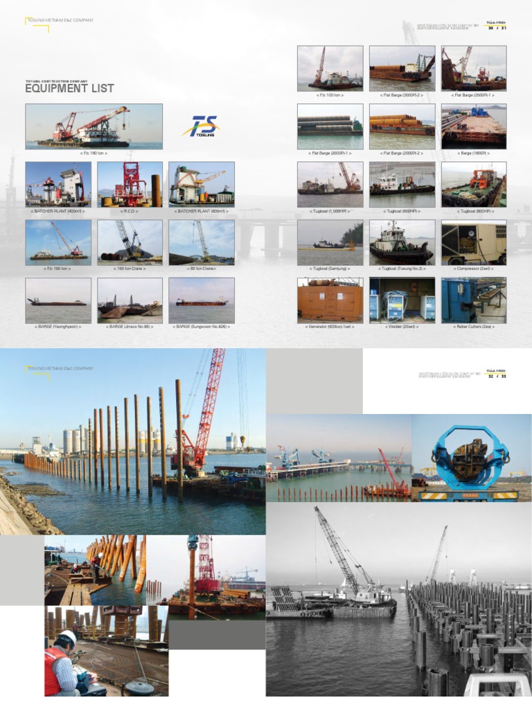 TOSUNG Vietnam E&C Equipment Overview | PDF | Tunnel | Structural Load