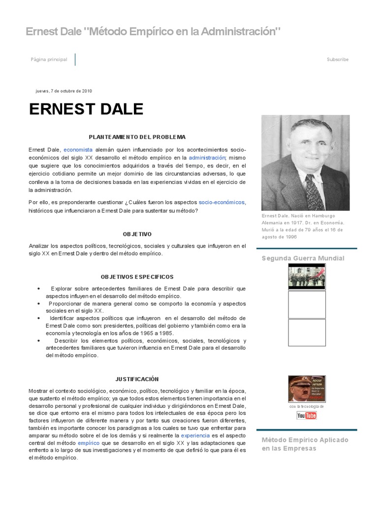 Ernest Dale y Método Empírico | PDF | Unión Soviética | Política mundial