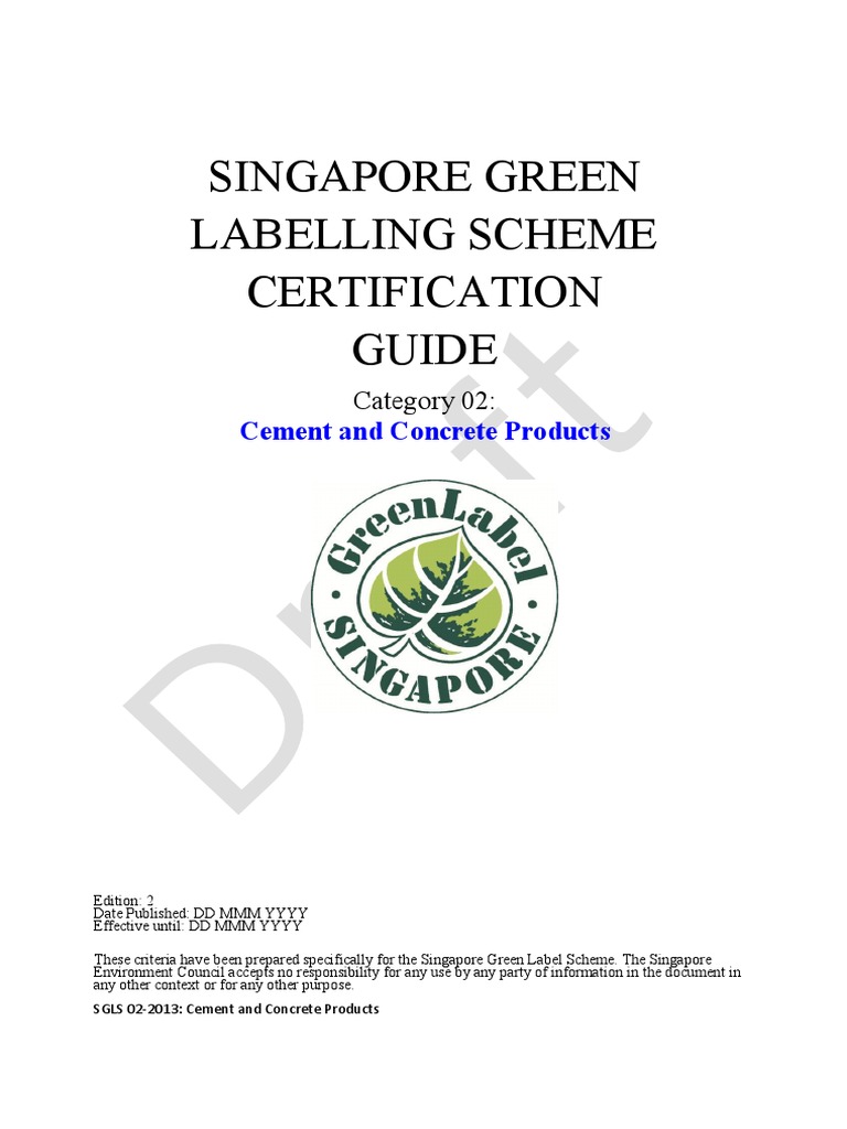 Guidelines for Certifying Environmentally Friendly Cement, Concrete ...
