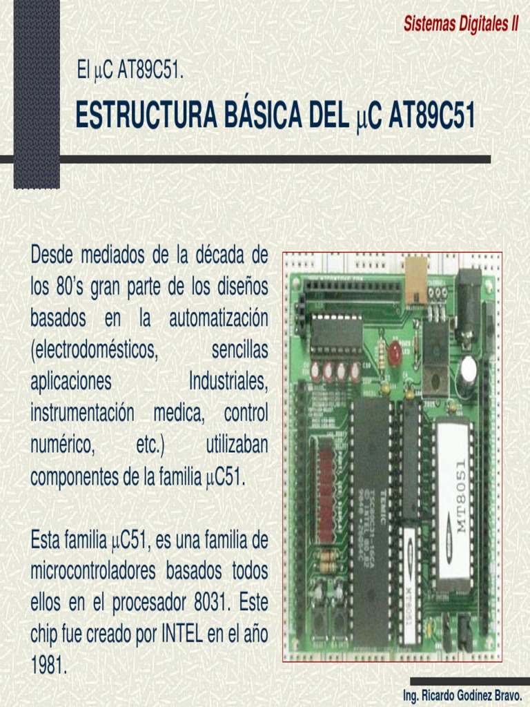 Estructura y Funciones del µC AT89C51 | PDF | Circuito integrado | Microcontrolador