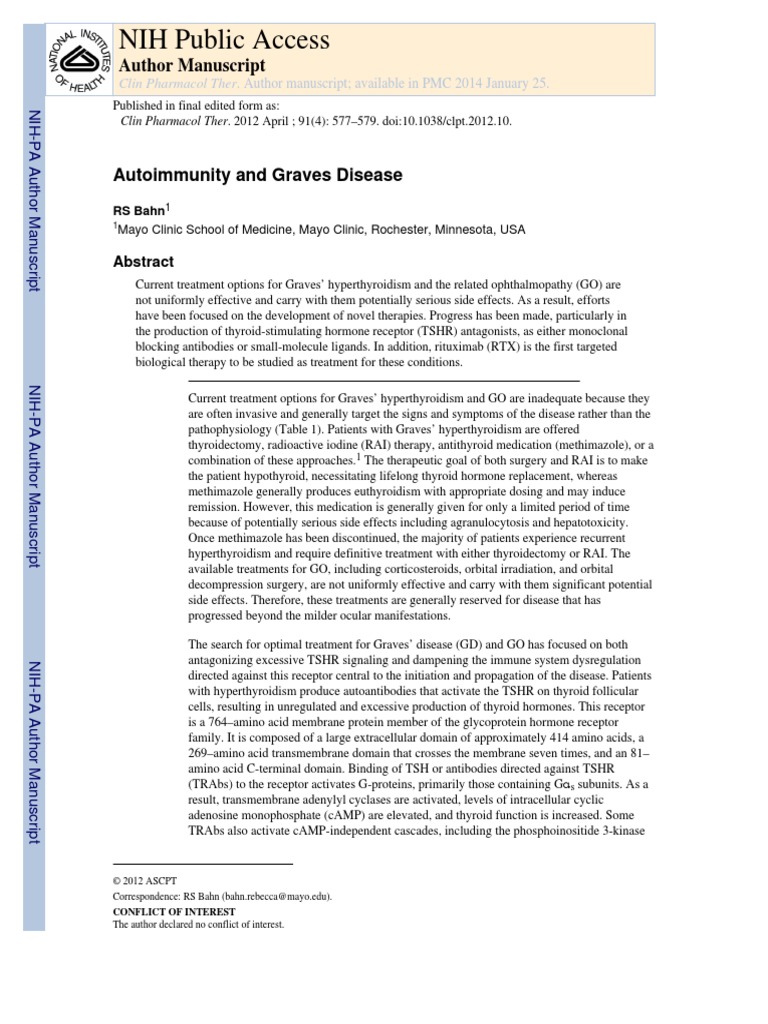Autoimmunity and Graves Disease | PDF | Hyperthyroidism | Polyclonal B ...