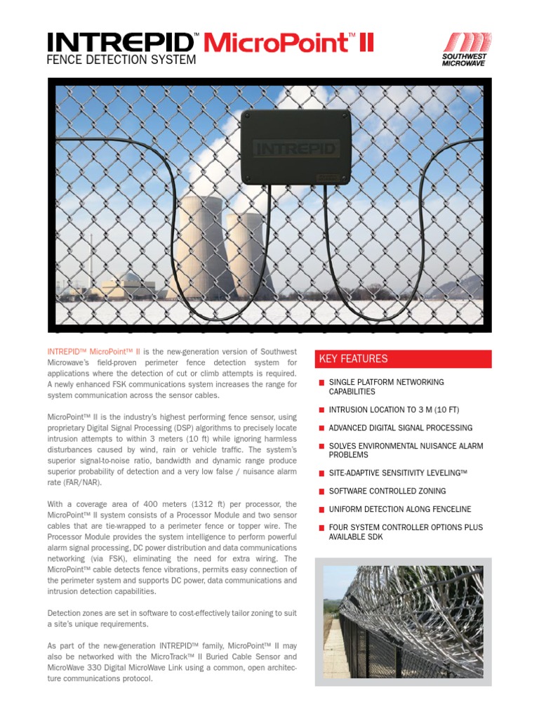 MicroPoint II Data Sheet en | PDF | Sensor | Microwave