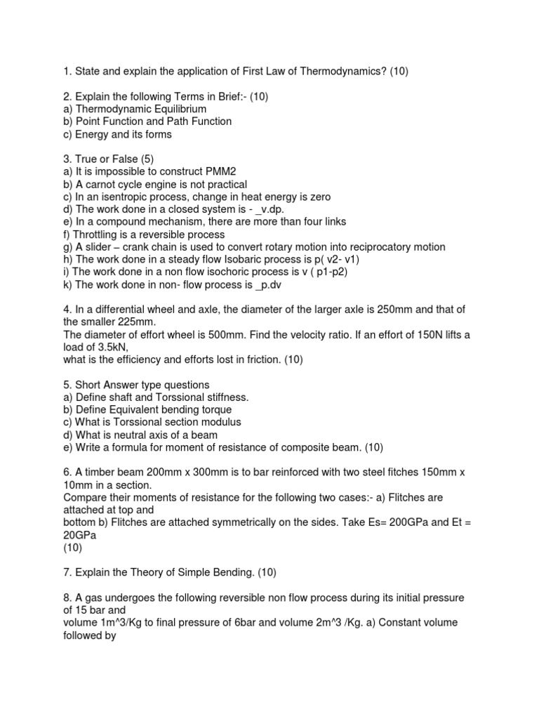 Basics of Mechanical Engineering | PDF | Thermodynamic Equilibrium ...