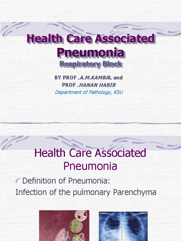 Lecture 7 - Nosocomial Pneumonia | PDF | Pneumonia | Hospital Acquired ...