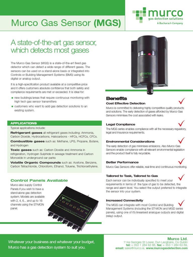 Murco Gas Sensor: A State-Of-The-Art Gas Sensor, Which Detects Most ...