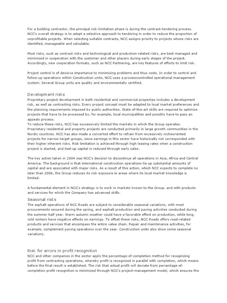 NCC Risk Management | PDF | Risk | Risk Management