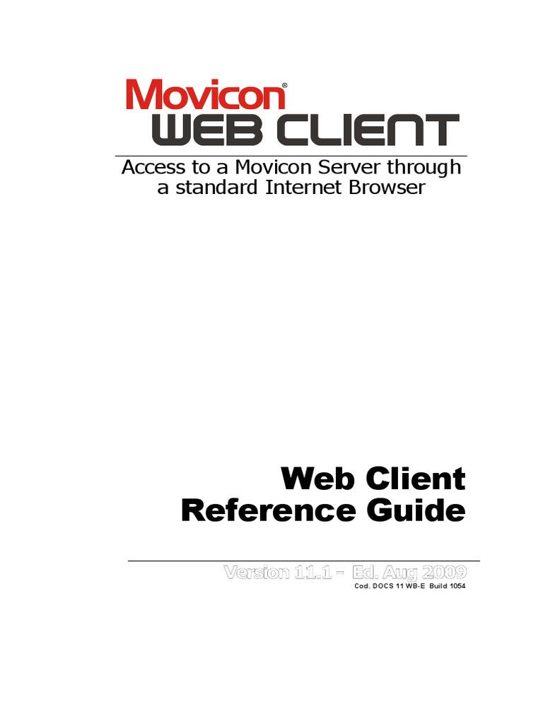 Movicon Web Client | PDF | Web Server | Internet & Web