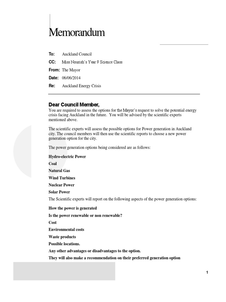 Memorandum | PDF | Technology & Engineering