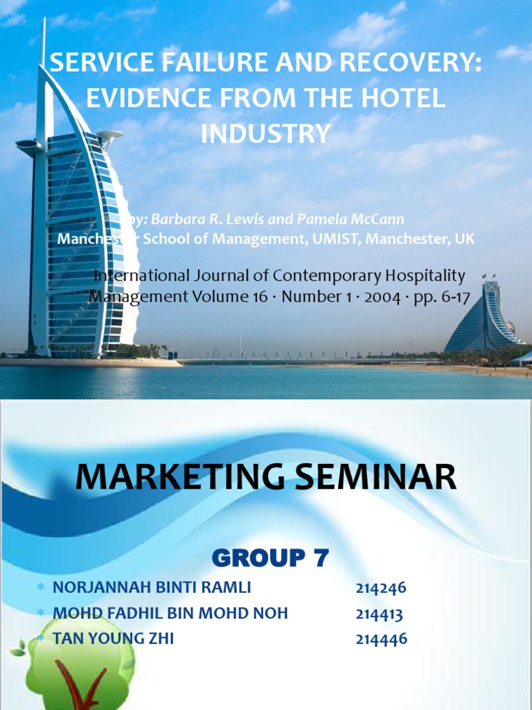 Service Failure and Recovery | Hotel | Action (Philosophy)