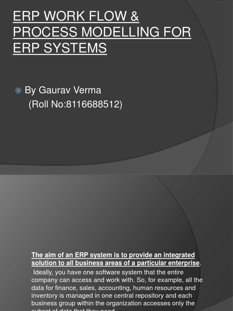 ERP Workflow Modelling for Process Optimization | PDF | Business ...