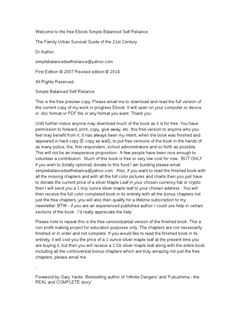 Safe Self Reliance | PDF | Money | Currency