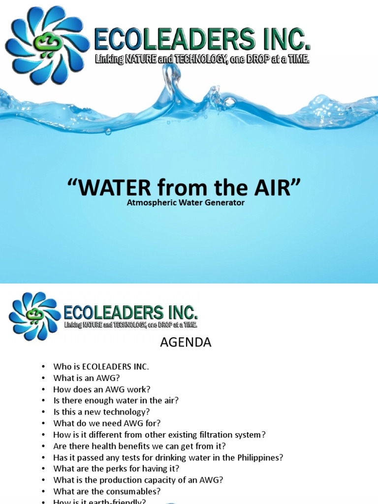 Ecoleaders Inc Ecoloblue Presentation Manual | PDF | Water | Earth