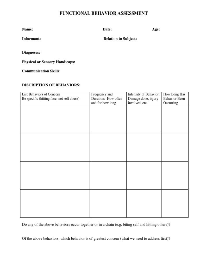 functional-behavior-assessment-form-somatosensory-system-pain