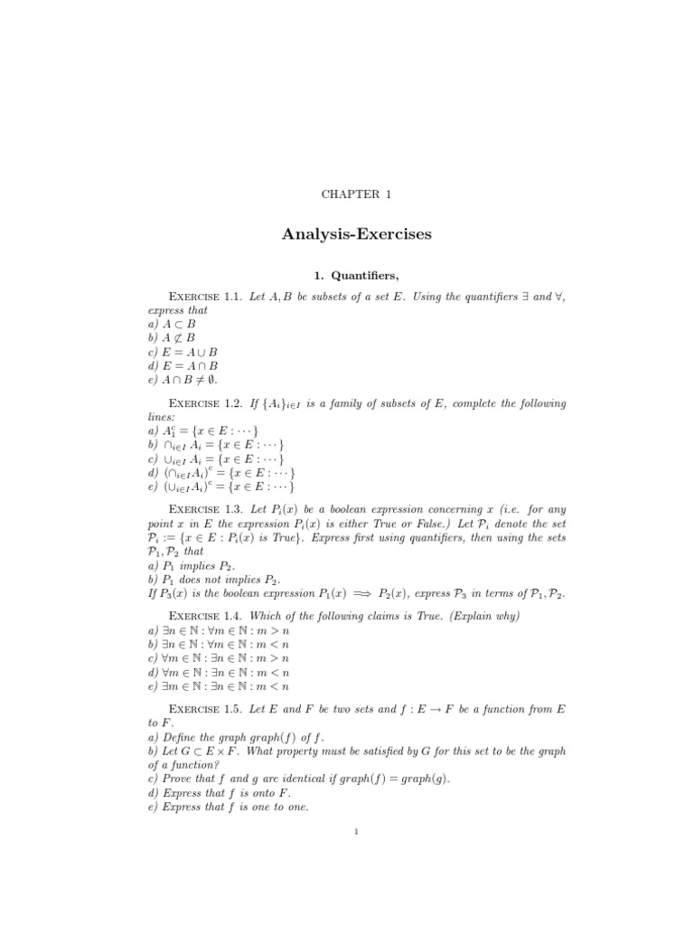 Analysis TD1 | PDF | Abstract Algebra | Analysis