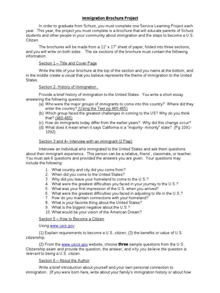 Immigration Brochure Guide | PDF | Citizenship | Cognition