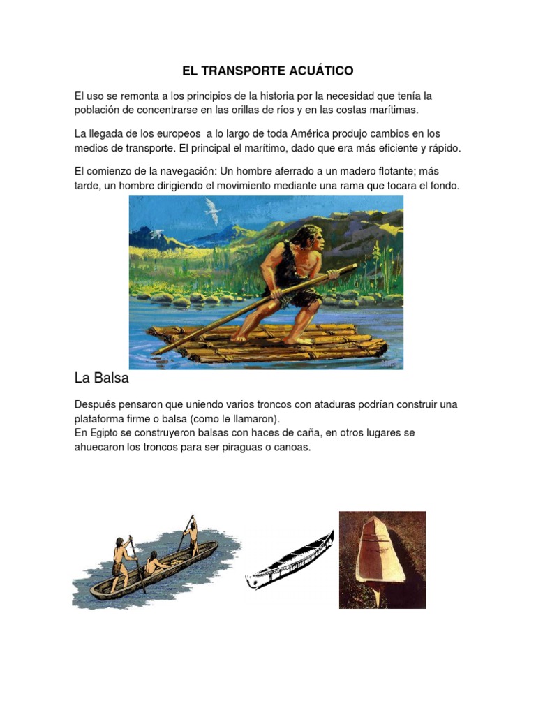Transporte Acuático | PDF | Transporte de buques | Barcos
