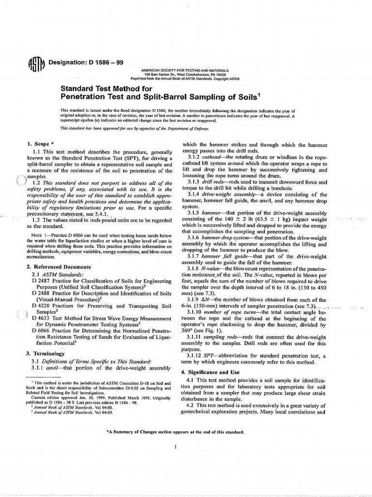 Astm D 1586-9-SPT | PDF