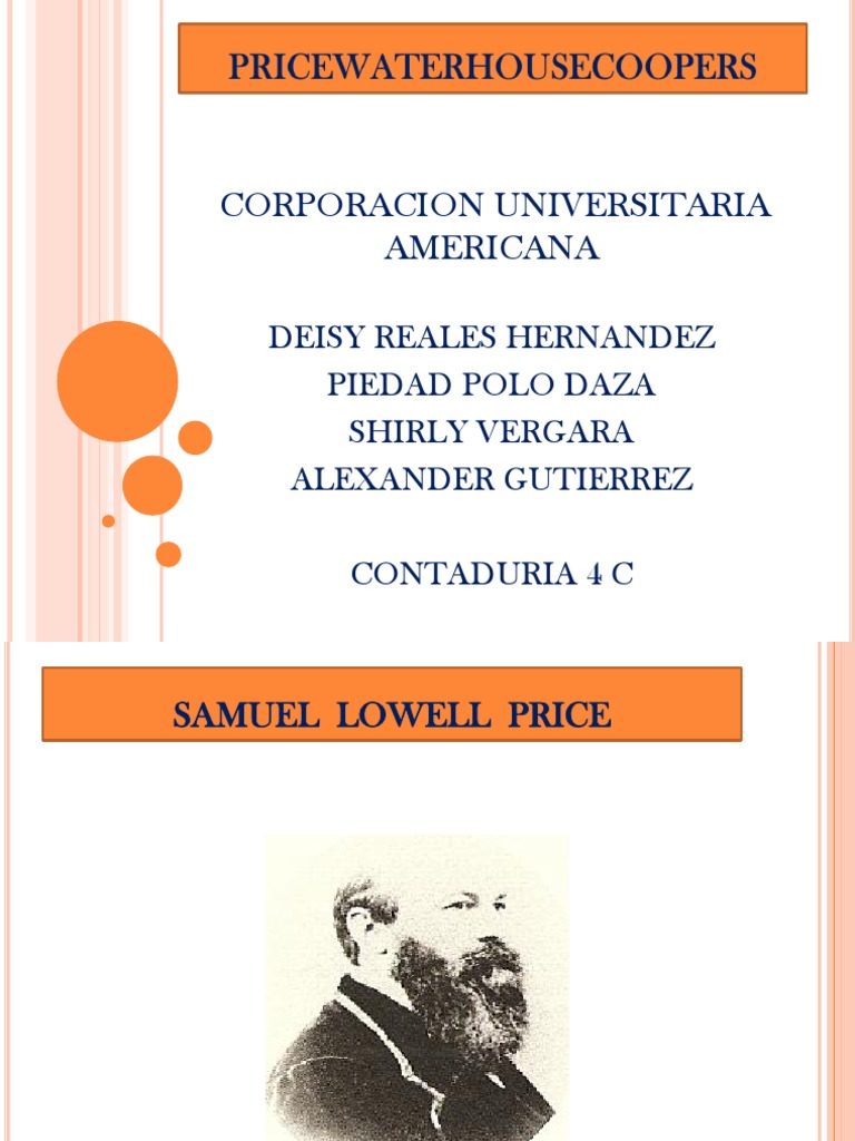 Samuel Lowell Price y PricewaterhouseCoopers | PDF | Pricewaterhouse ...