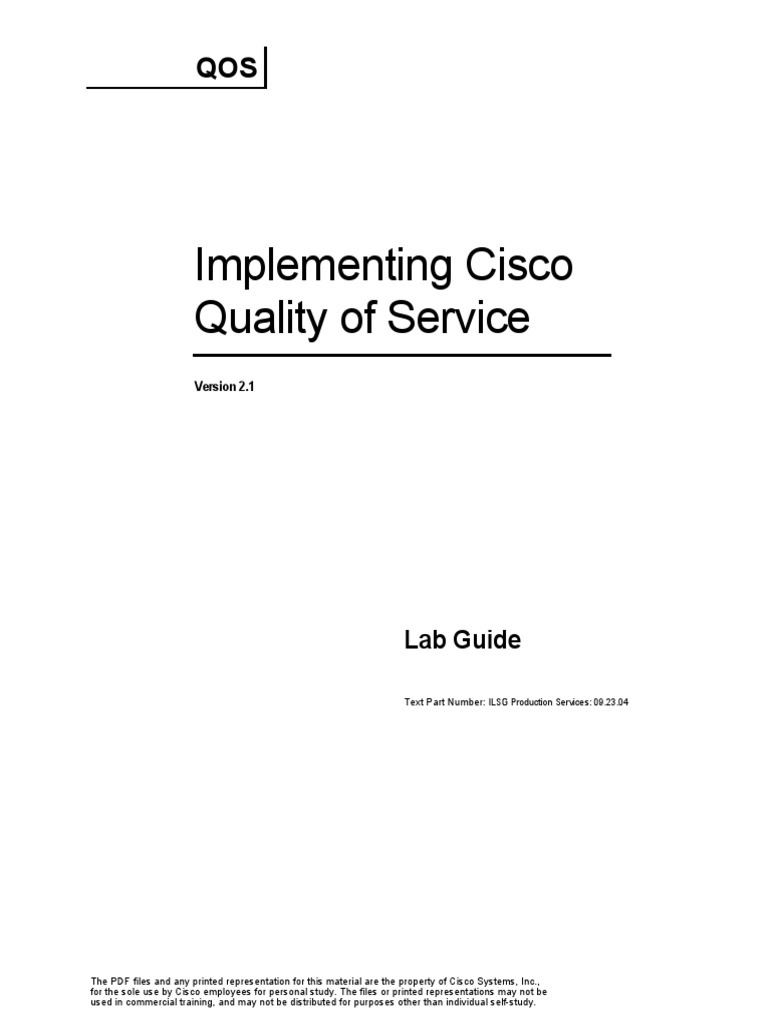 QOS 21 Lab Guide | PDF | Quality Of Service | Router (Computing)
