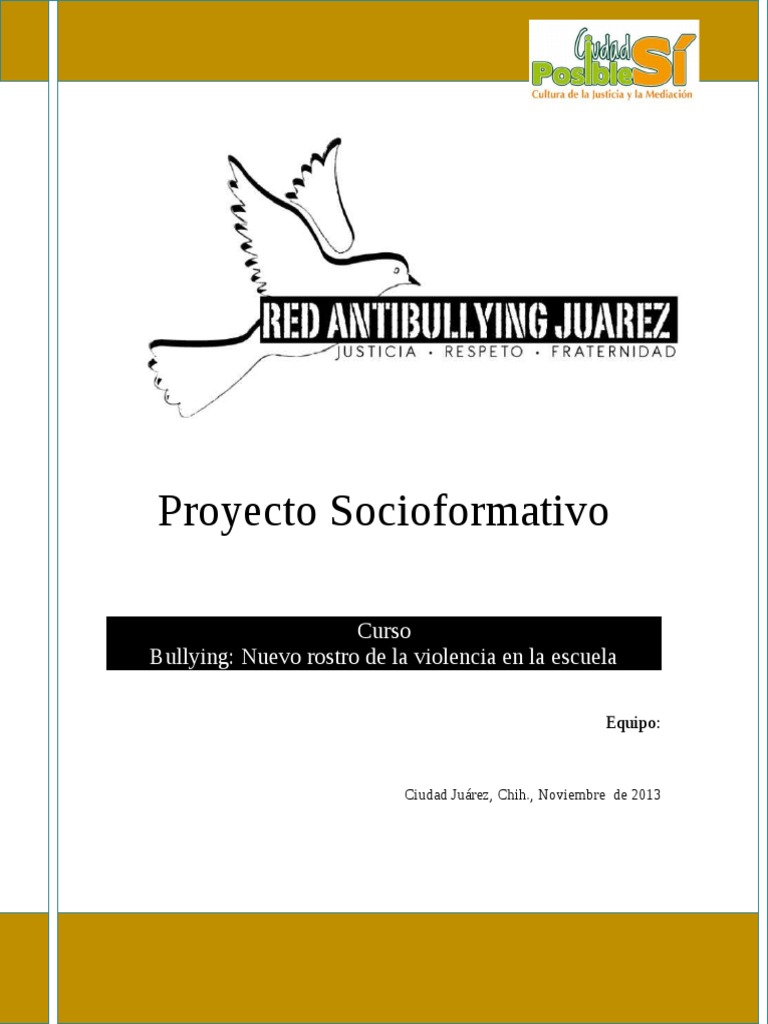 Esquema Proyecto Formativo Bullying | Descargar gratis PDF | Aparición | Principios éticos
