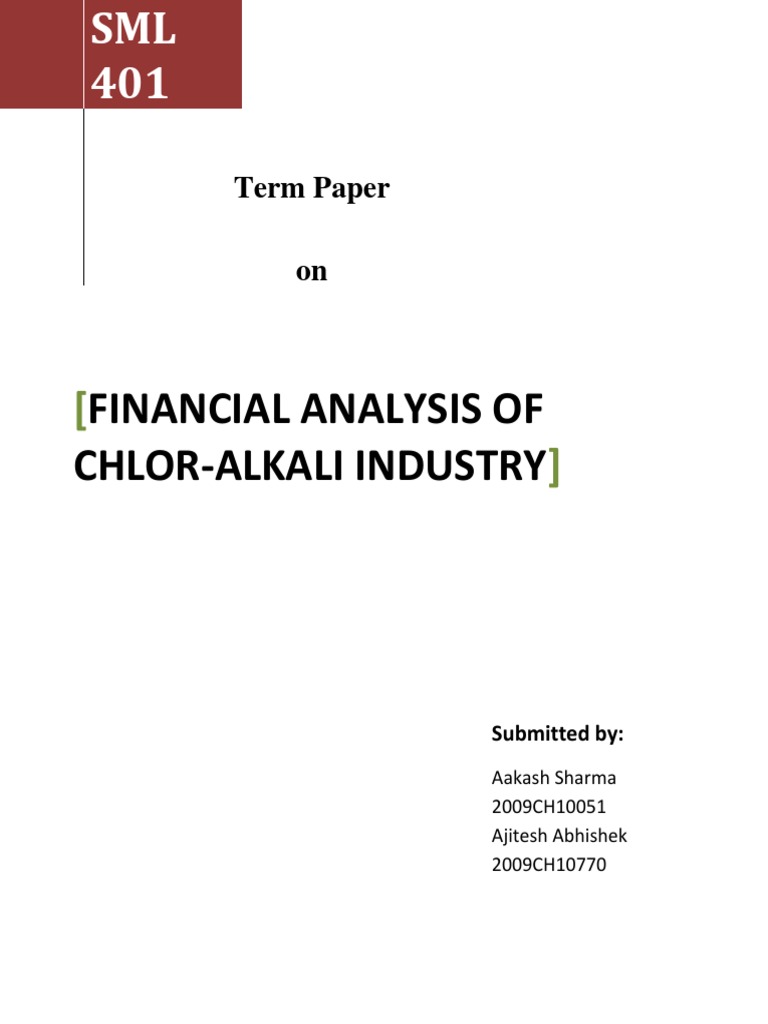 Financial Analysis of Chlor-Alkali Industry | PDF | Sodium Hydroxide ...