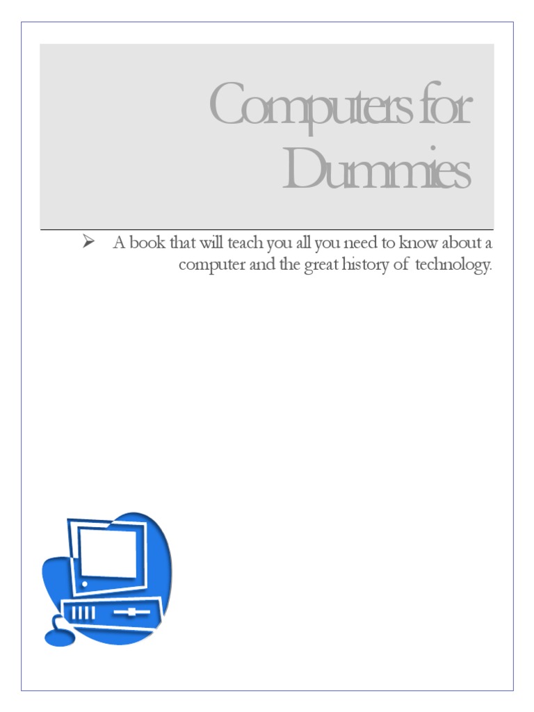 Computers For Dummies BTT | PDF | Computer Hardware | Usb Flash Drive