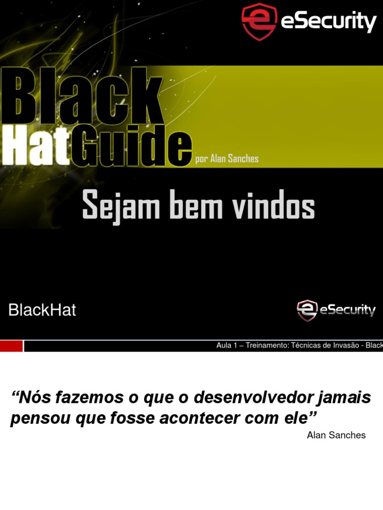 BlackHat Aula1 New | PDF | Ataque de negação de serviço distribuído ...