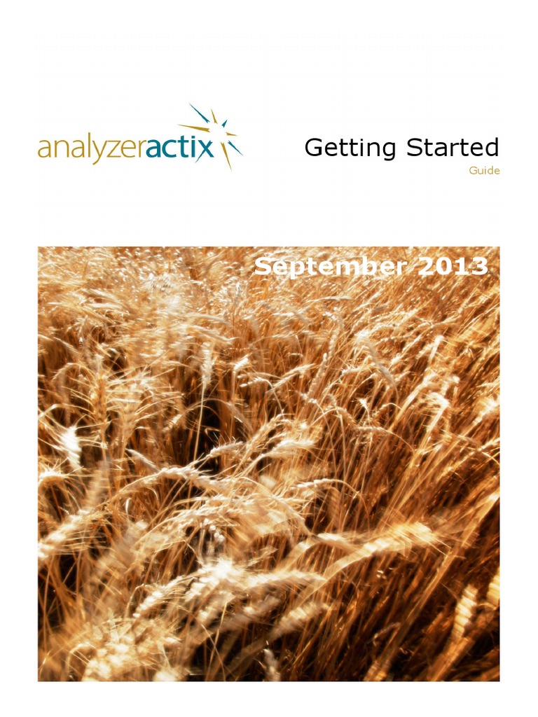 Actix Analyzer Getting Started Guide | PDF | File Format | Tab (Gui) Actix Analyzer Getting Started Guide | PDF | File Format | Tab (Gui)