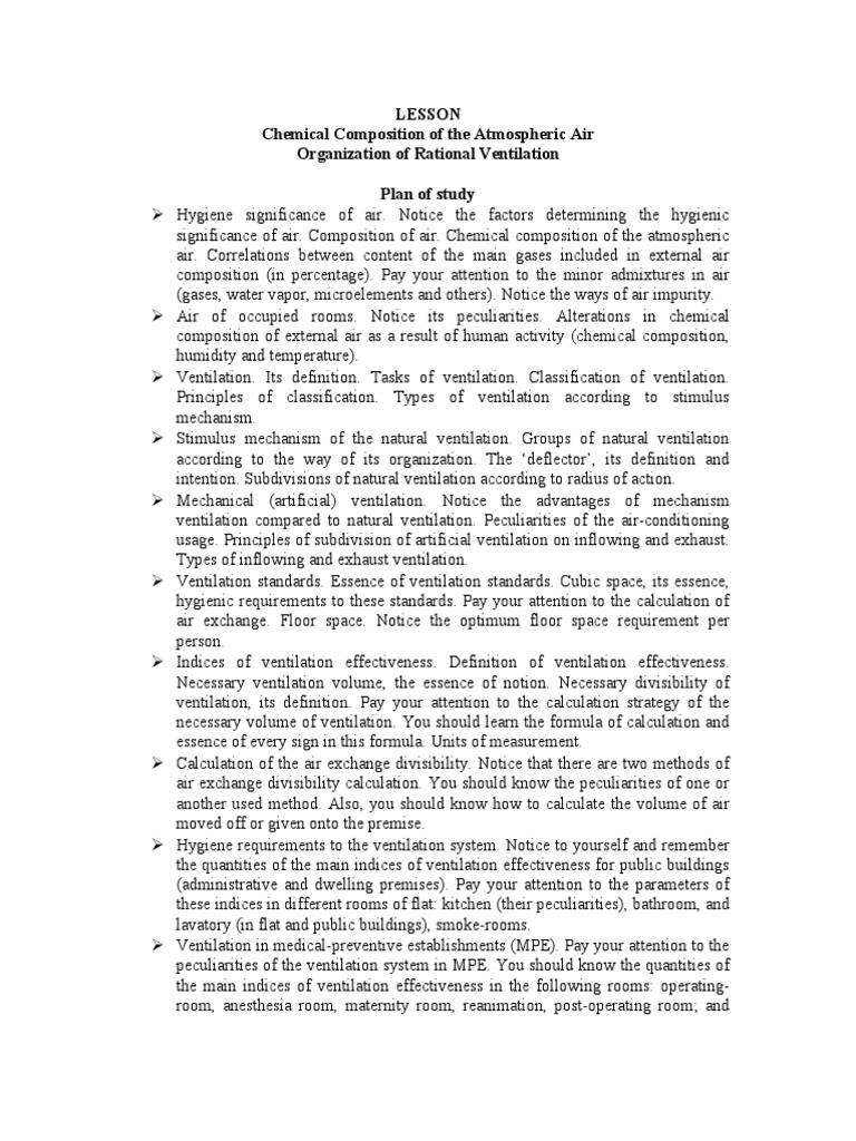 Air Quality and Ventilation Standards | PDF | Ventilation (Architecture ...