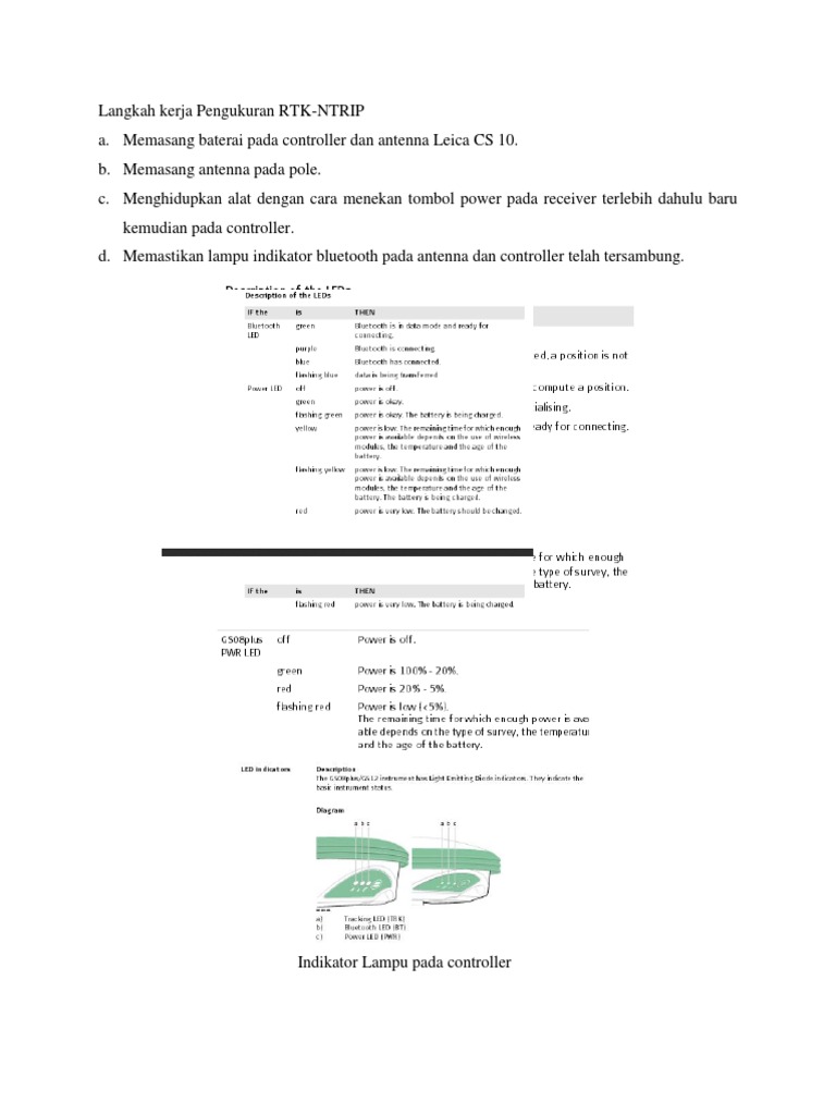 Langkah Kerja Pengukuran RTK-NTRIP | PDF | Komputer