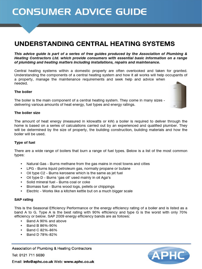 Central Heating Systems Explained | PDF | Home & Garden