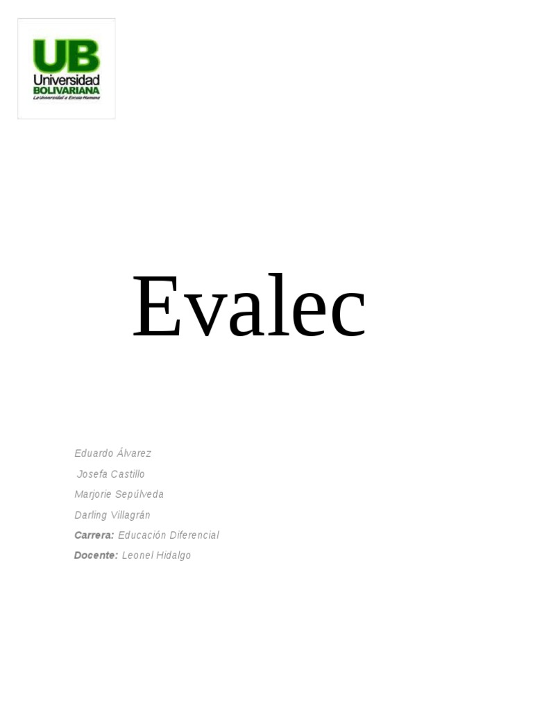 Evalec | PDF | Lectura (proceso) | Unión Europea