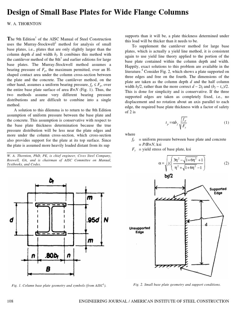 Thornton 1990 A Q3 | PDF | Structural Steel | Column